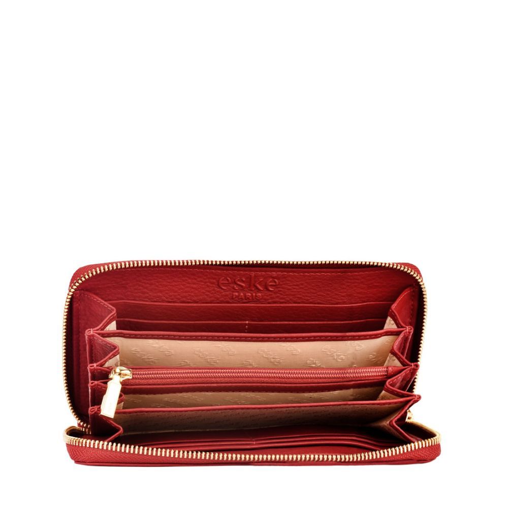 Buy Eske Scala Zip Around Wallet Red Online
