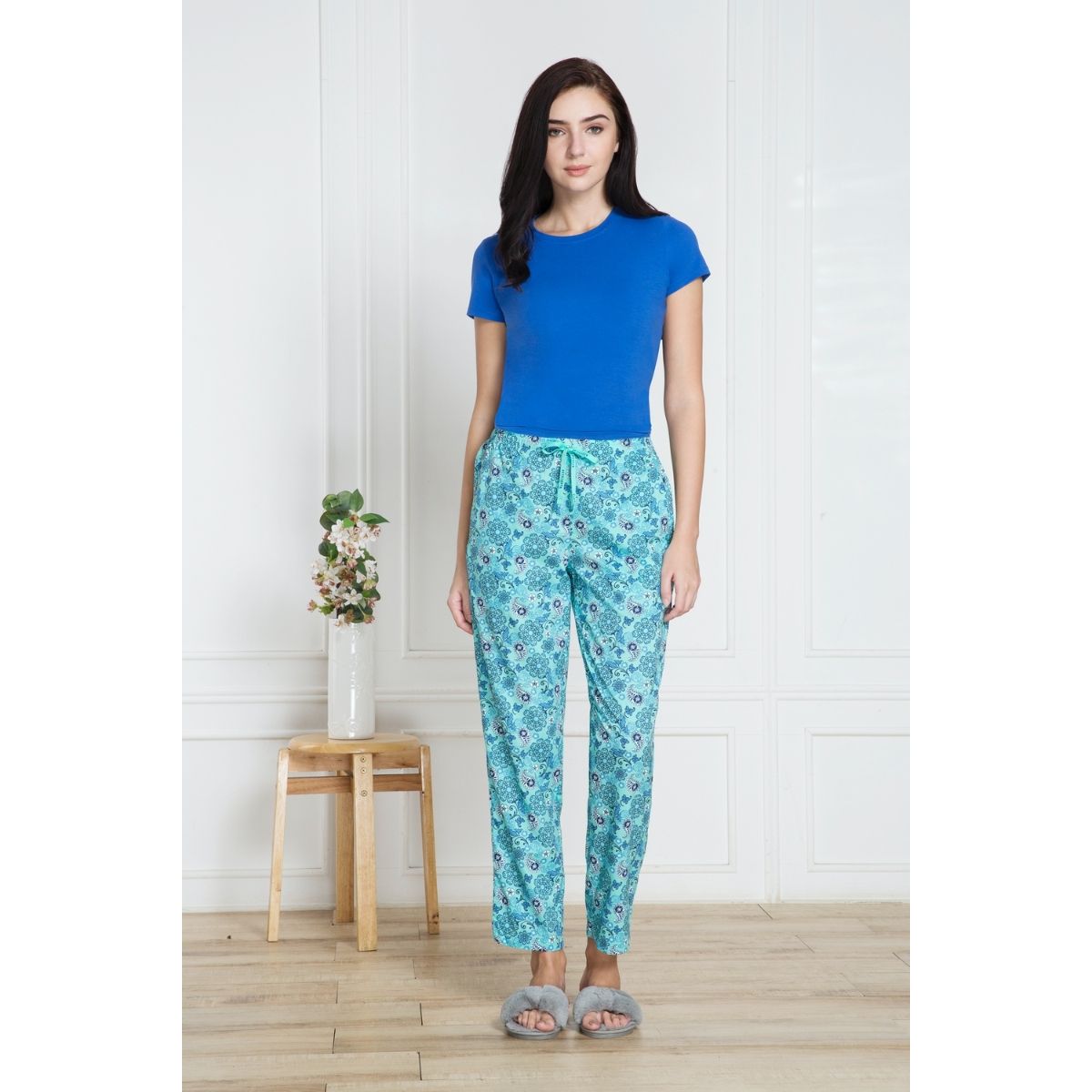 Van Heusen Women Functional Pocket & Ultra Soft Lounge Pyjamas - Blue ...