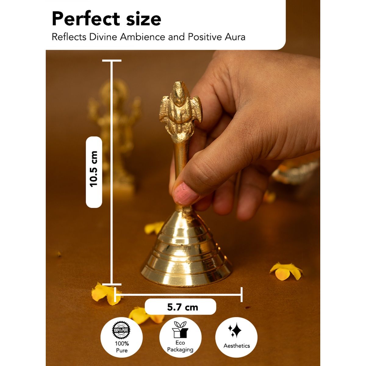 Buy Ekhasa 100% Pure Brass Garuda Ghanti for Pooja Online