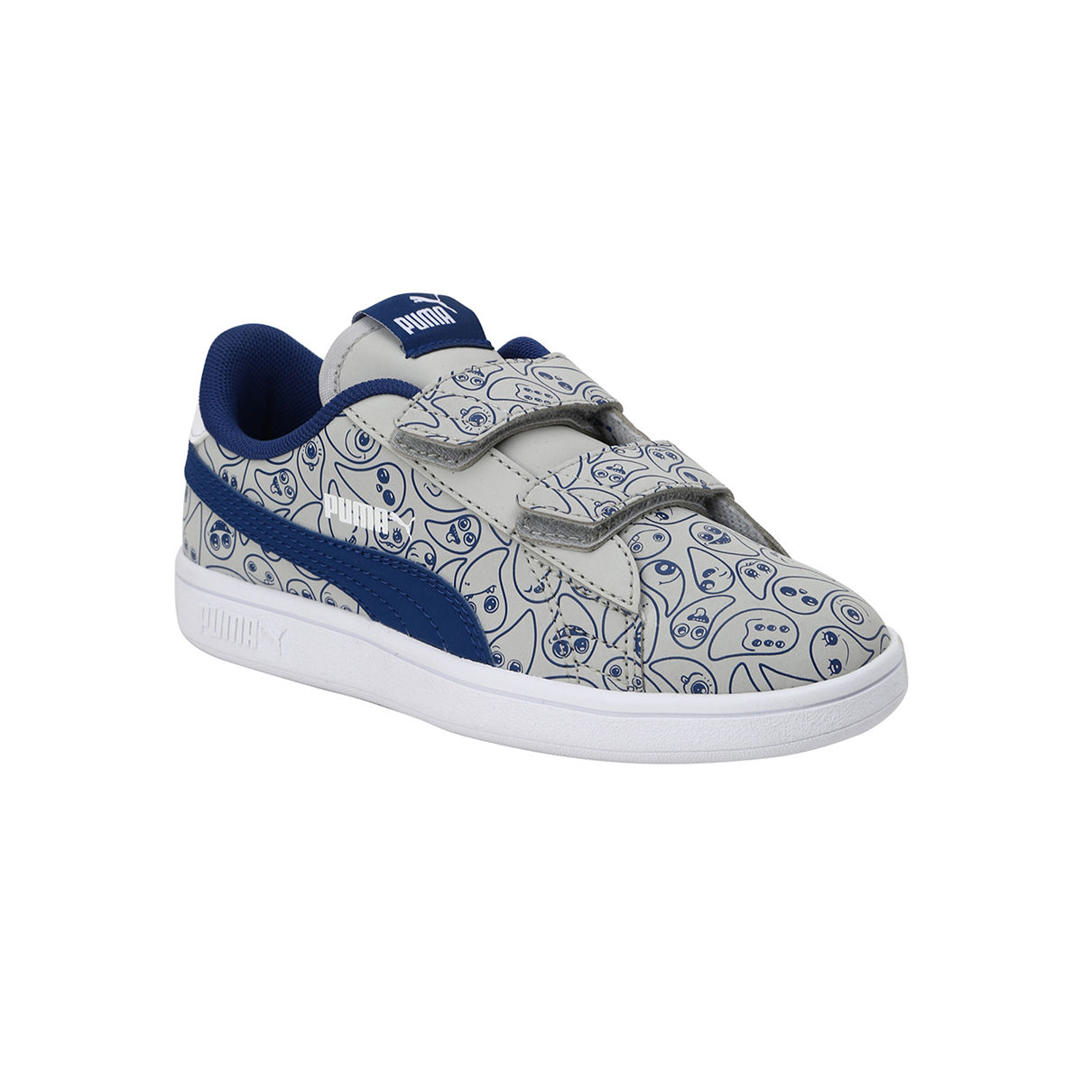 Puma Smash v2 Monster Family Kids Blue Printed Casual Shoes: Buy Puma ...
