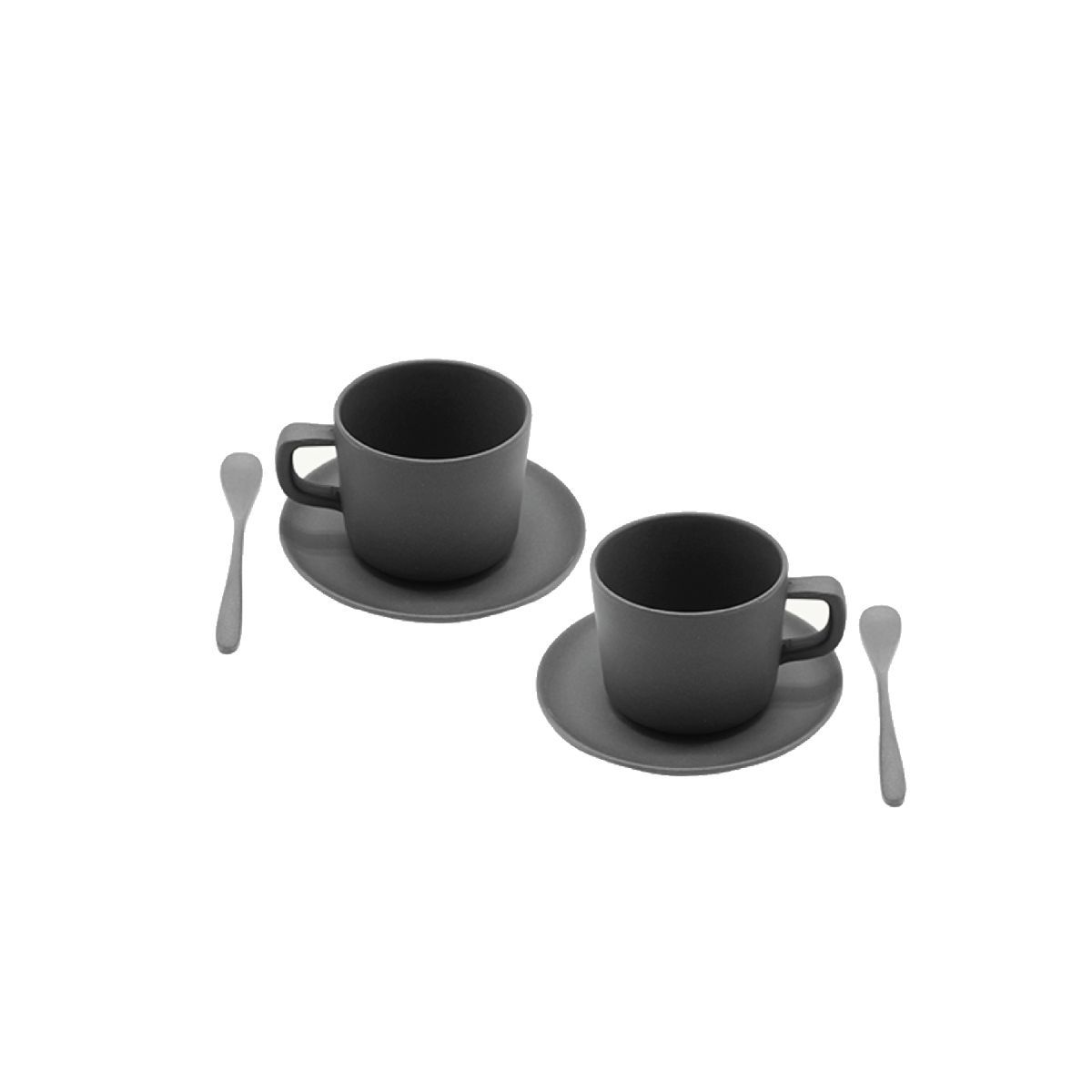 Buy WAABI-SAABI Bamboo Fibre Tea Cup With Spoon Set Of 2 Gonohe Online
