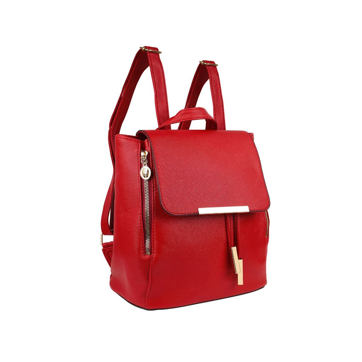 Angeline Red Flap Backpack for College Girls (M): Buy Angeline Red Flap ...