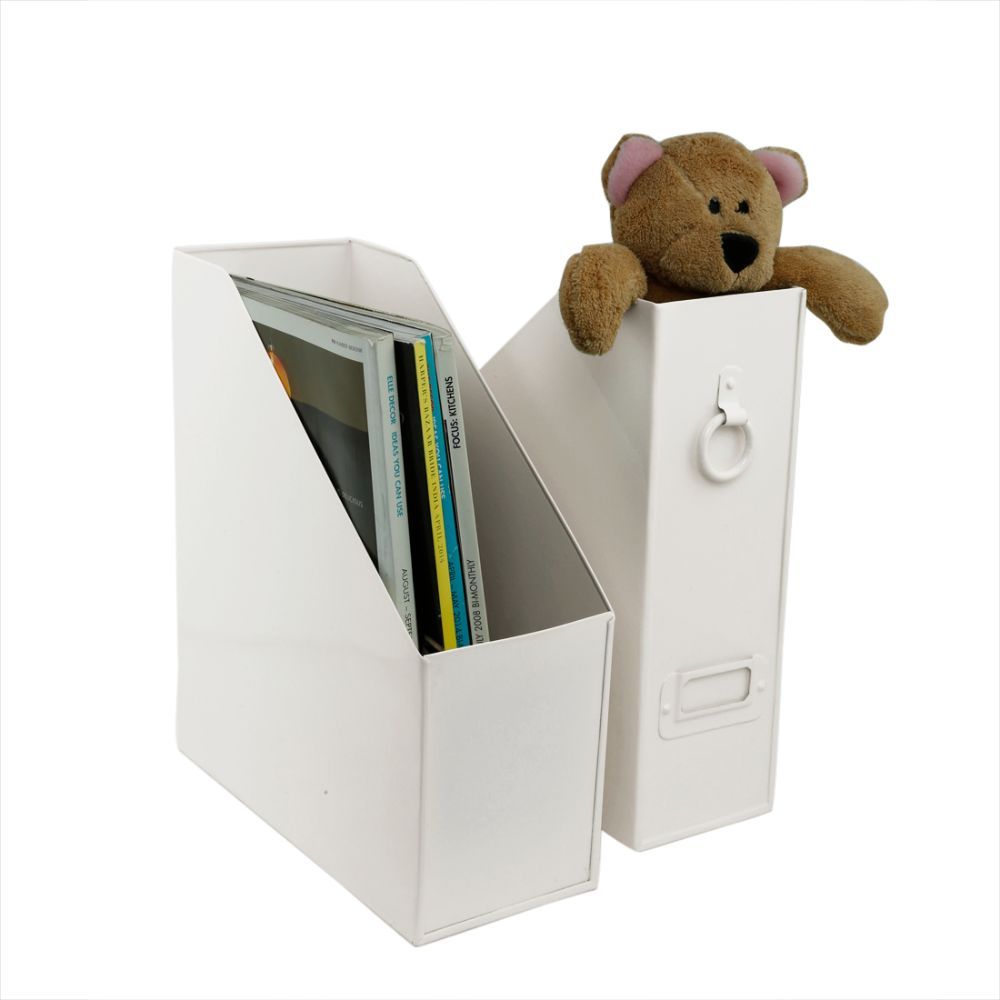 Buy Living With Elan Method Set of 2 File & Magazine Holder-Off white ...