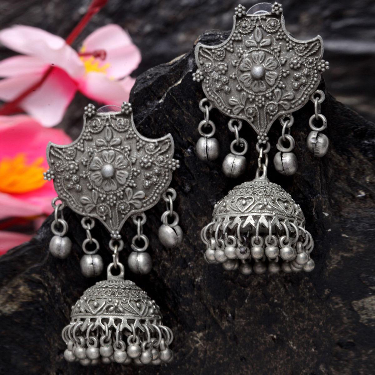 Buy Moedbuille Ghungroo Studded Afghan Tasselled Design Antique ...