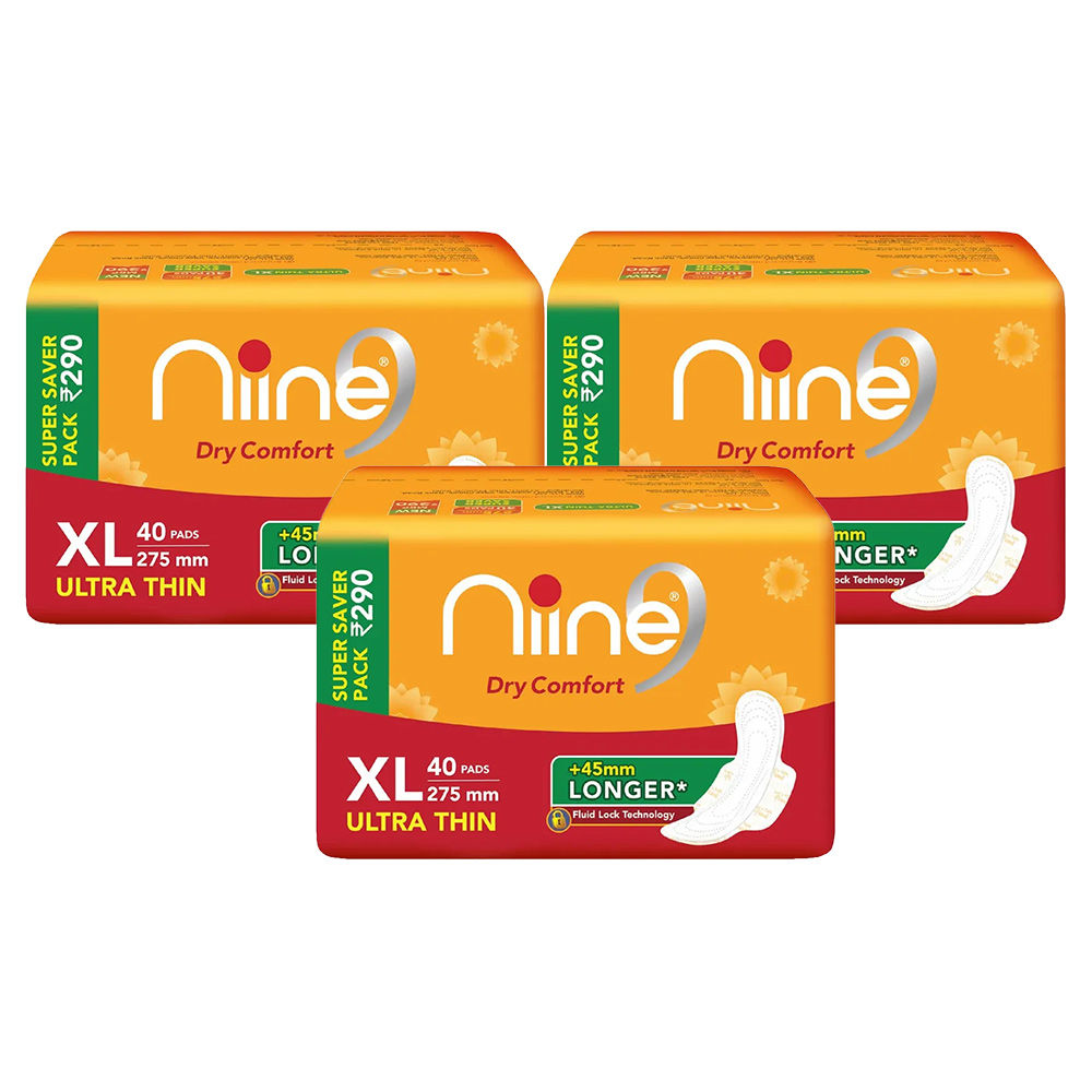 Buy Niine Dry Comfort Ultra Thin XL Sanitary Napkins Combo (Pack Of 3 ...
