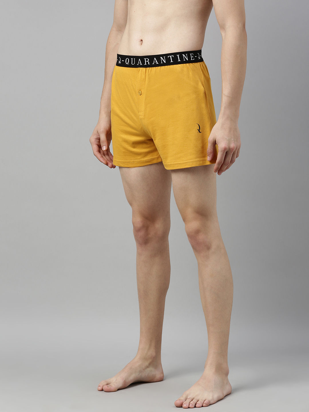 Buy Quarantine Men's Solid Boxers - Mustard Online