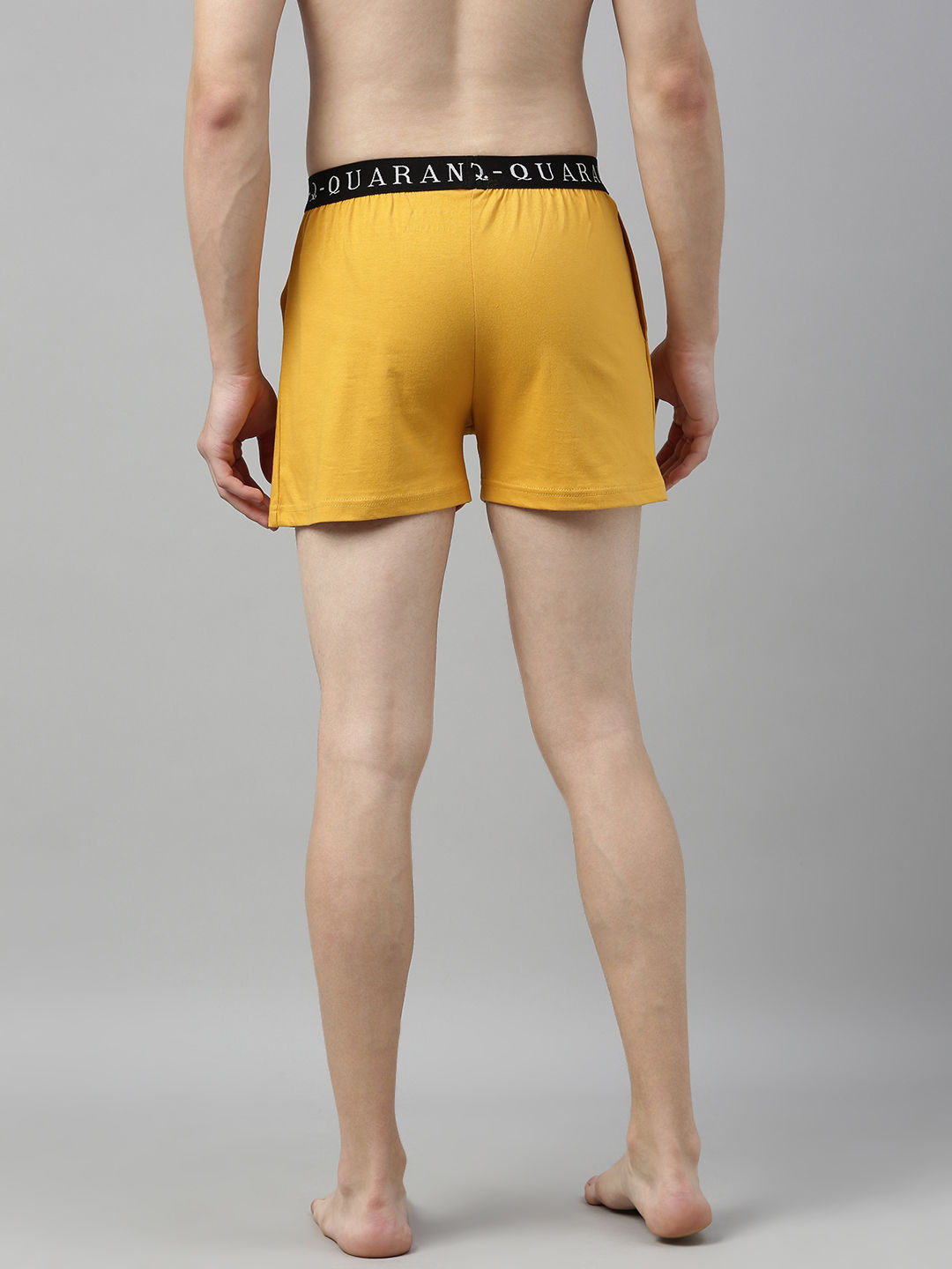 Buy Quarantine Men's Solid Boxers - Mustard Online
