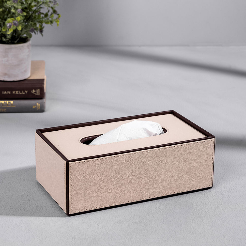 Buy Pure Home + Living Cream Brown Tissue Box Online