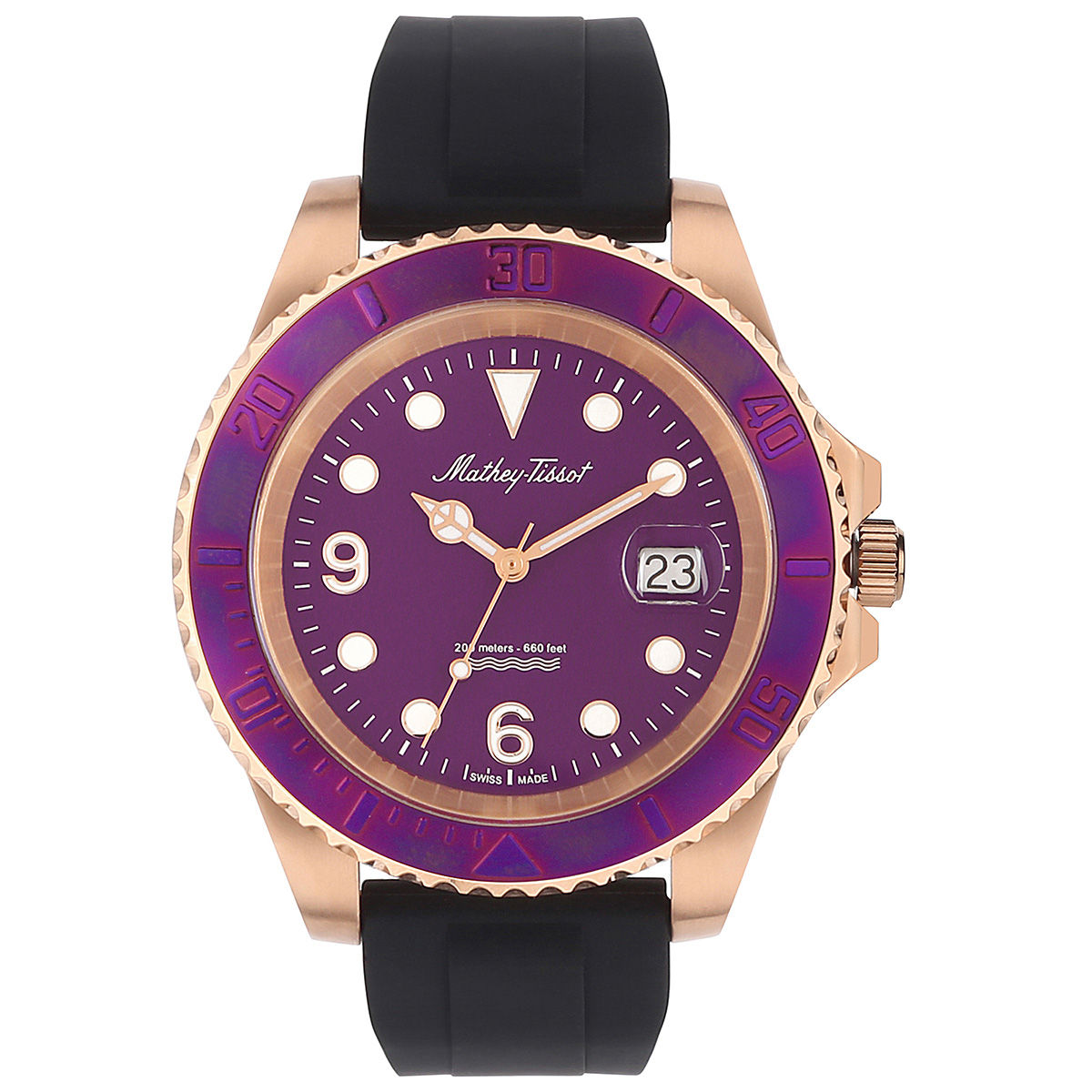 Mathey-Tissot Purple Dial Analog Watch for Men - H909PVI: Buy Mathey ...