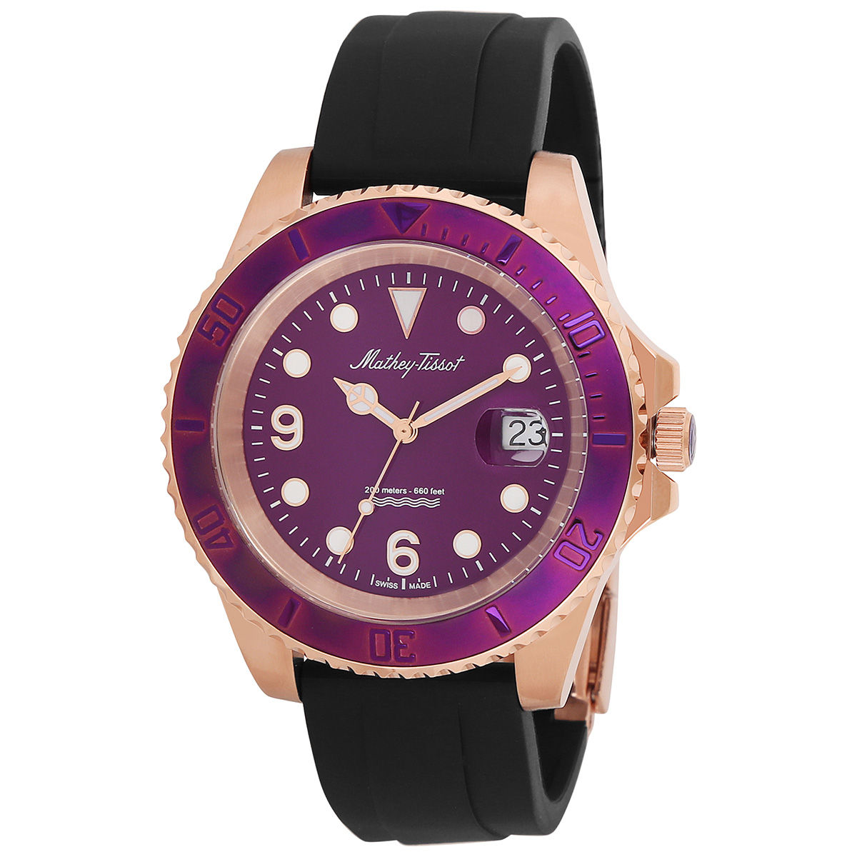 Mathey-Tissot Purple Dial Analog Watch for Men - H909PVI: Buy Mathey ...