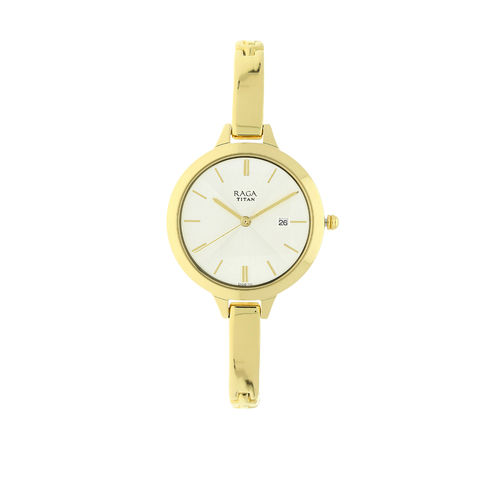 Titan Raga Viva Silver Dial Metal Strap Watch For Women