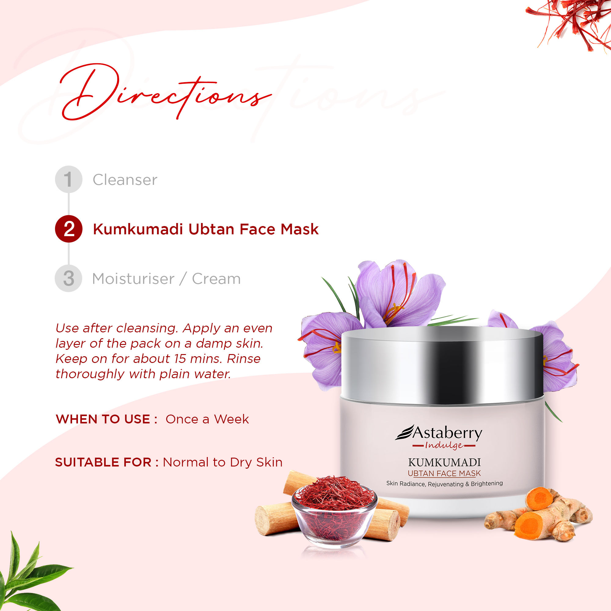 Buy Astaberry Indulge Kumkumadi Ubtan Face Mask Online