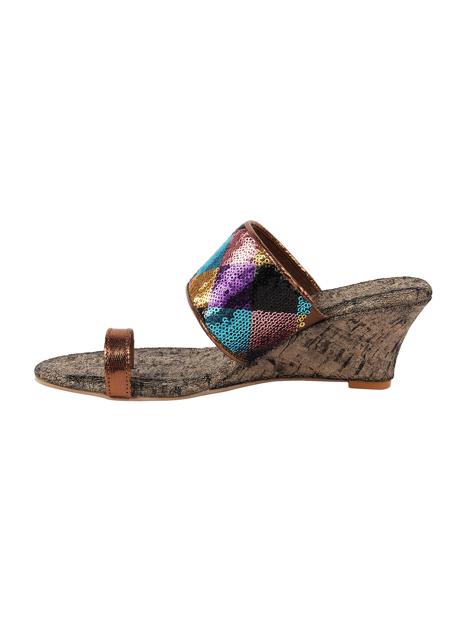 Buy CATWALK Multi-Colour Embellished Wedges Online