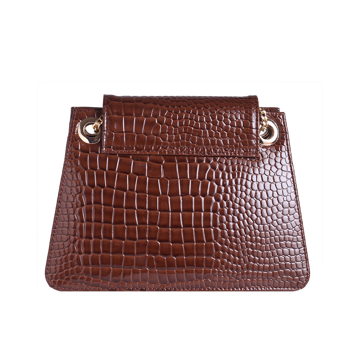 Buy Angeline Crocodile Design Brown Sling Bag Online
