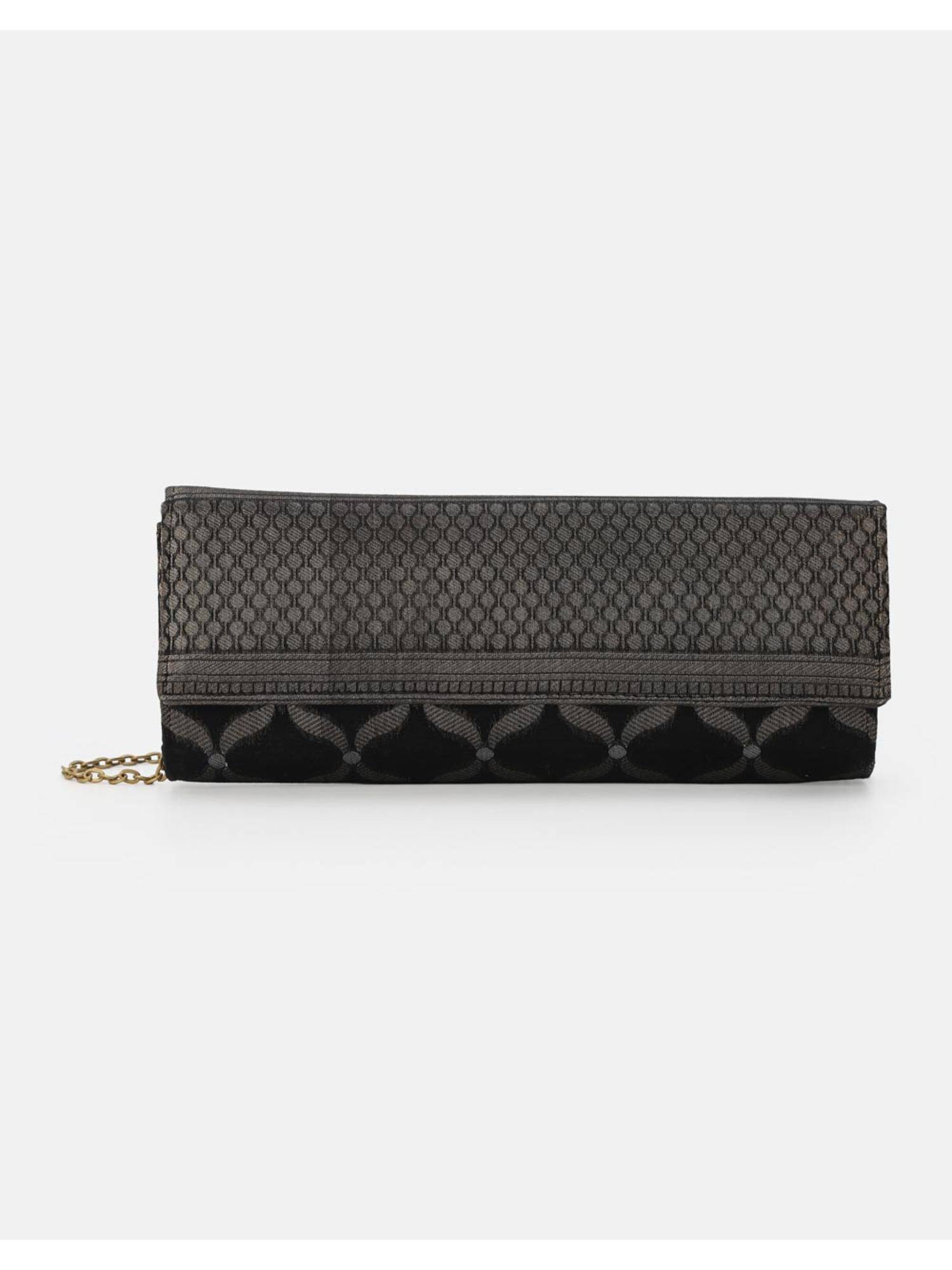Buy Fabindia Black Clutch with Detachable Strap (M) Online