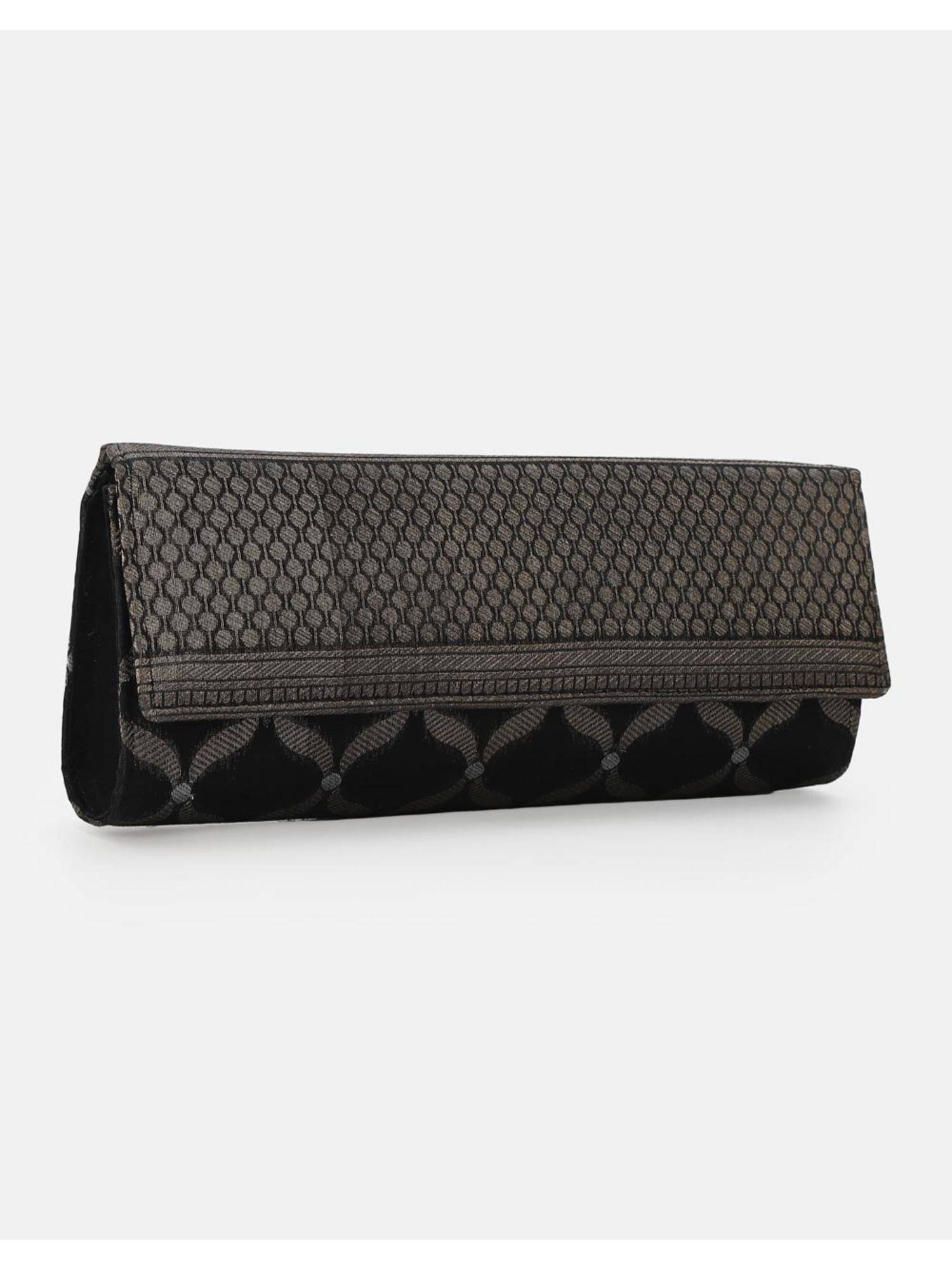Buy Fabindia Black Clutch with Detachable Strap (M) Online