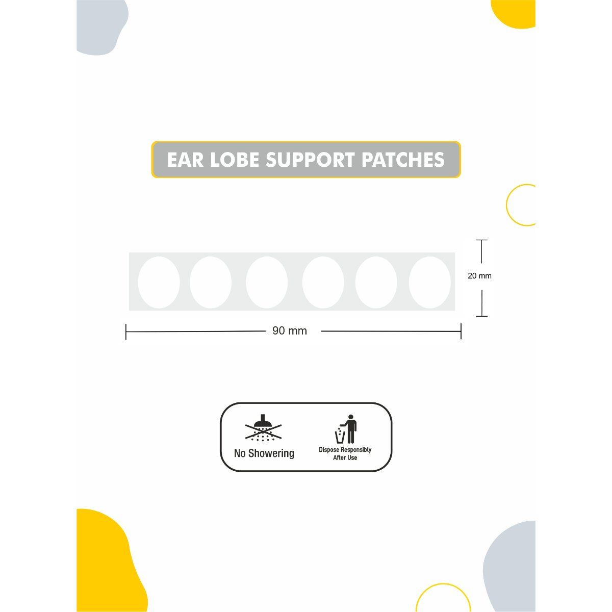 SlickFix Ear Lobe Tape-Invisible Ear Lobe Support Patch (Pack Of - 72 ...