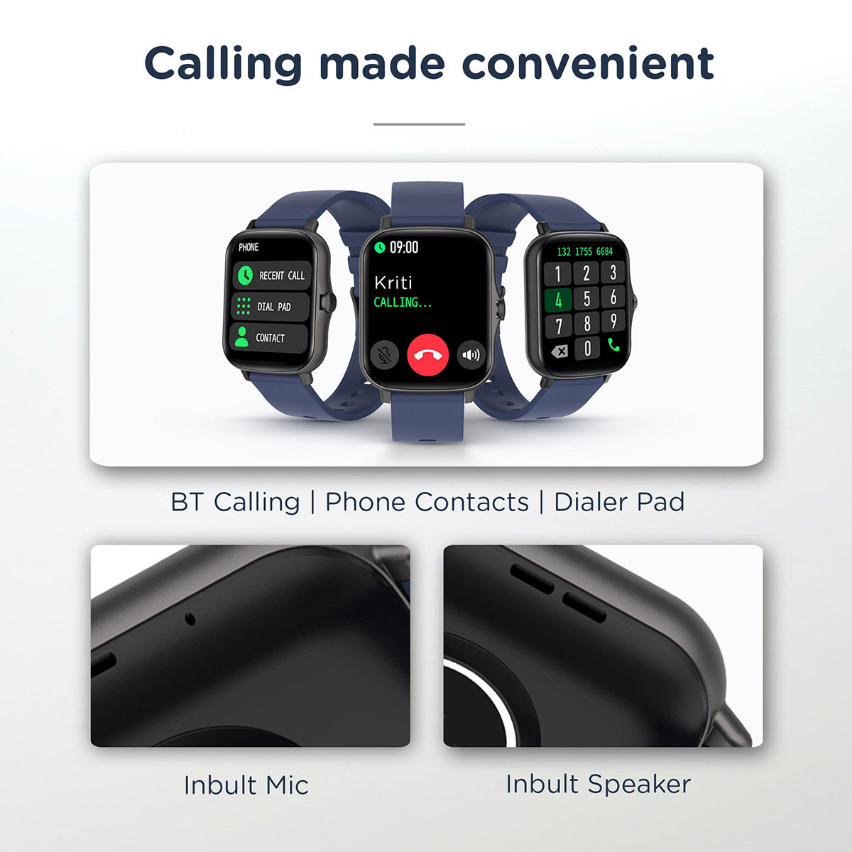 Buy Pebble Cosmos Pro 1.7inch HD LCD display with Bluetooth Calling ...