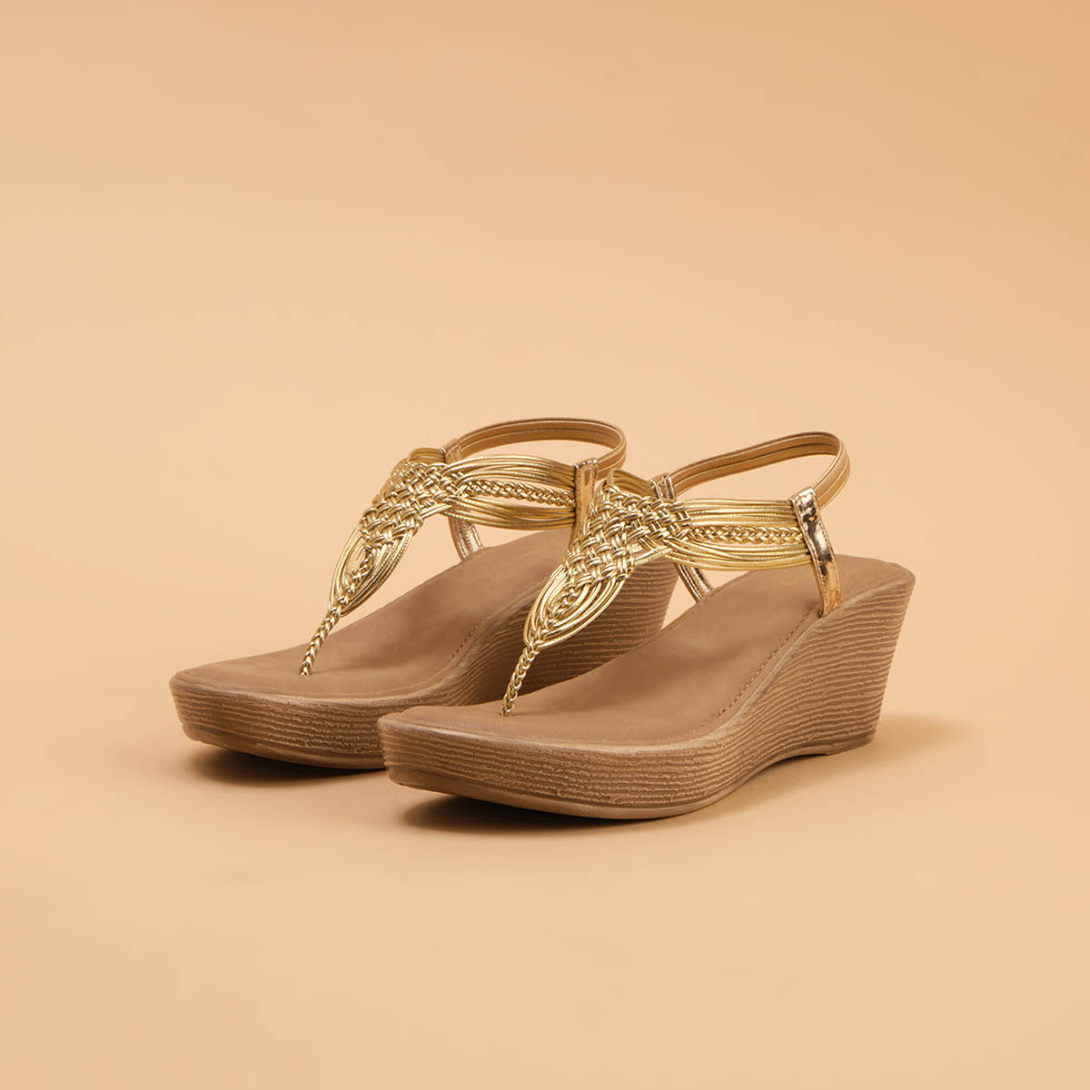 Eridani Woven Gold Jinx Wedges: Buy Eridani Woven Gold Jinx Wedges ...