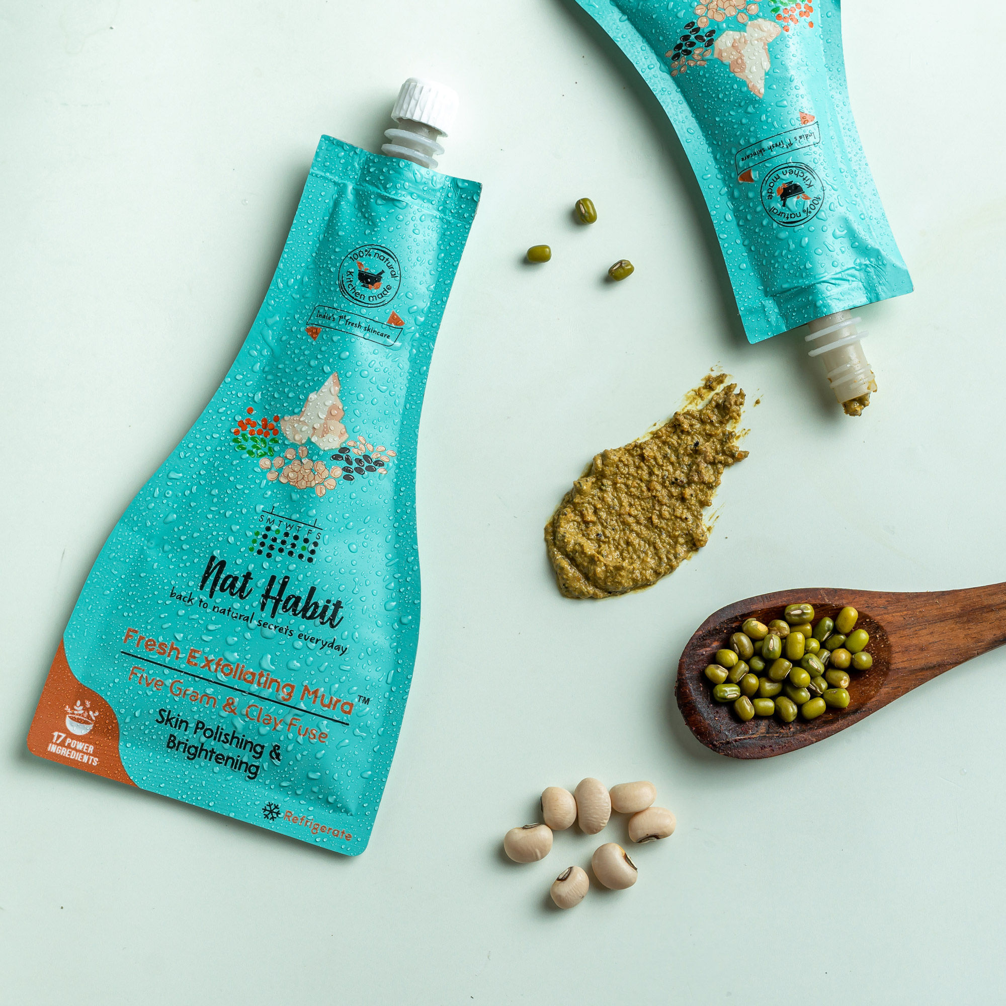 Nat Habit Five Gram & Clay Fuse Fresh Exfoliating Mura Face Scrub ...