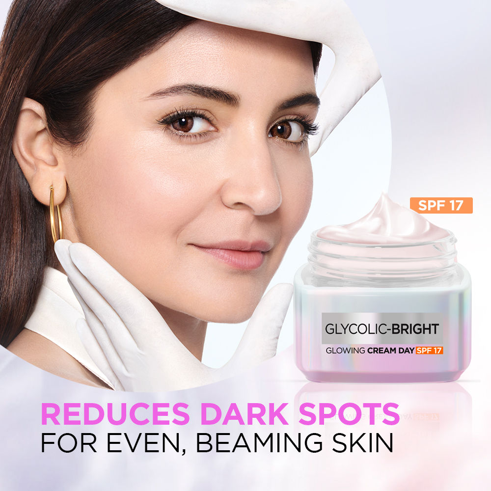 L'Oreal Paris Glycolic Bright Day Cream with Glycolic Acid & SPF for ...