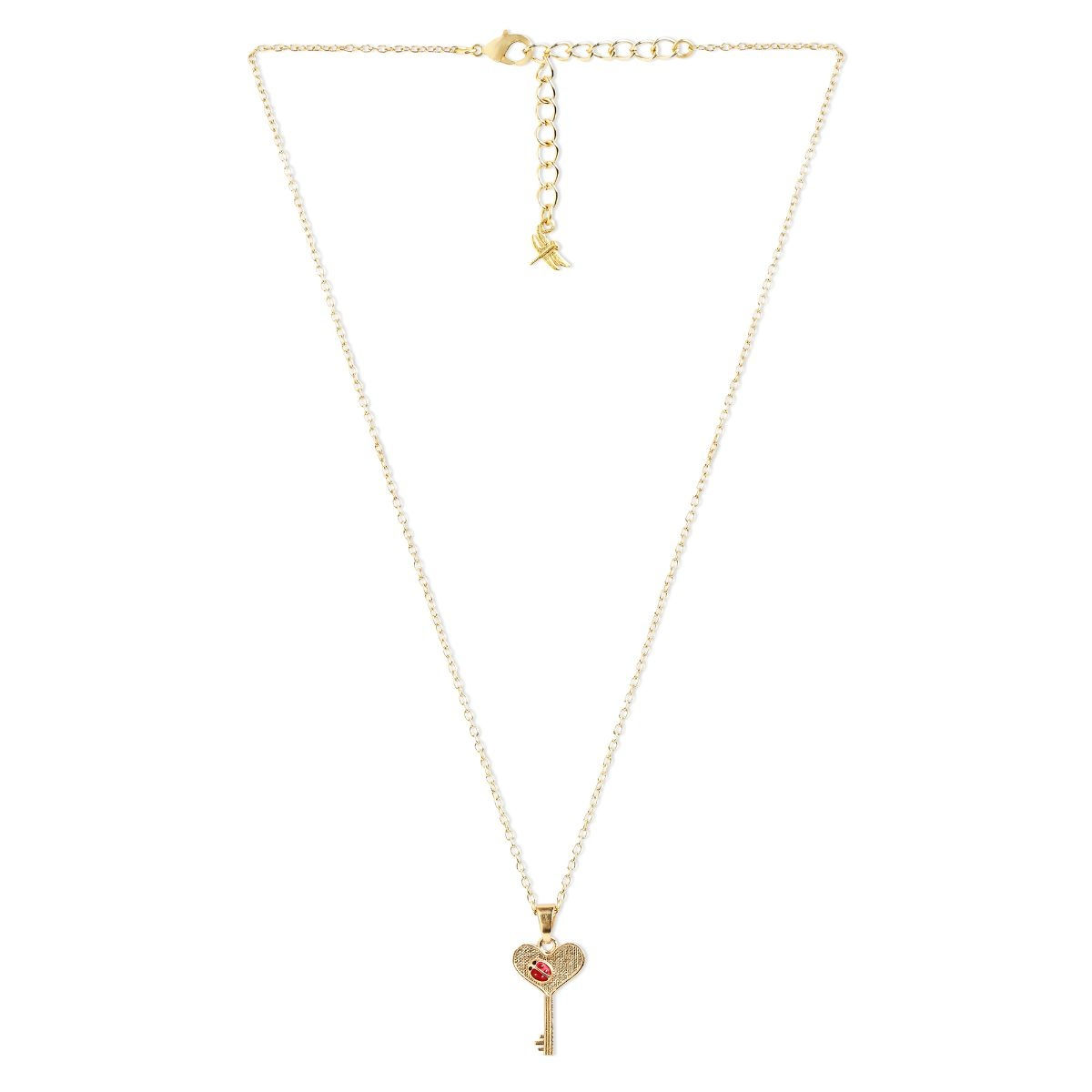 Buy Tipsyfly Gold Ladybug Key Necklace Online