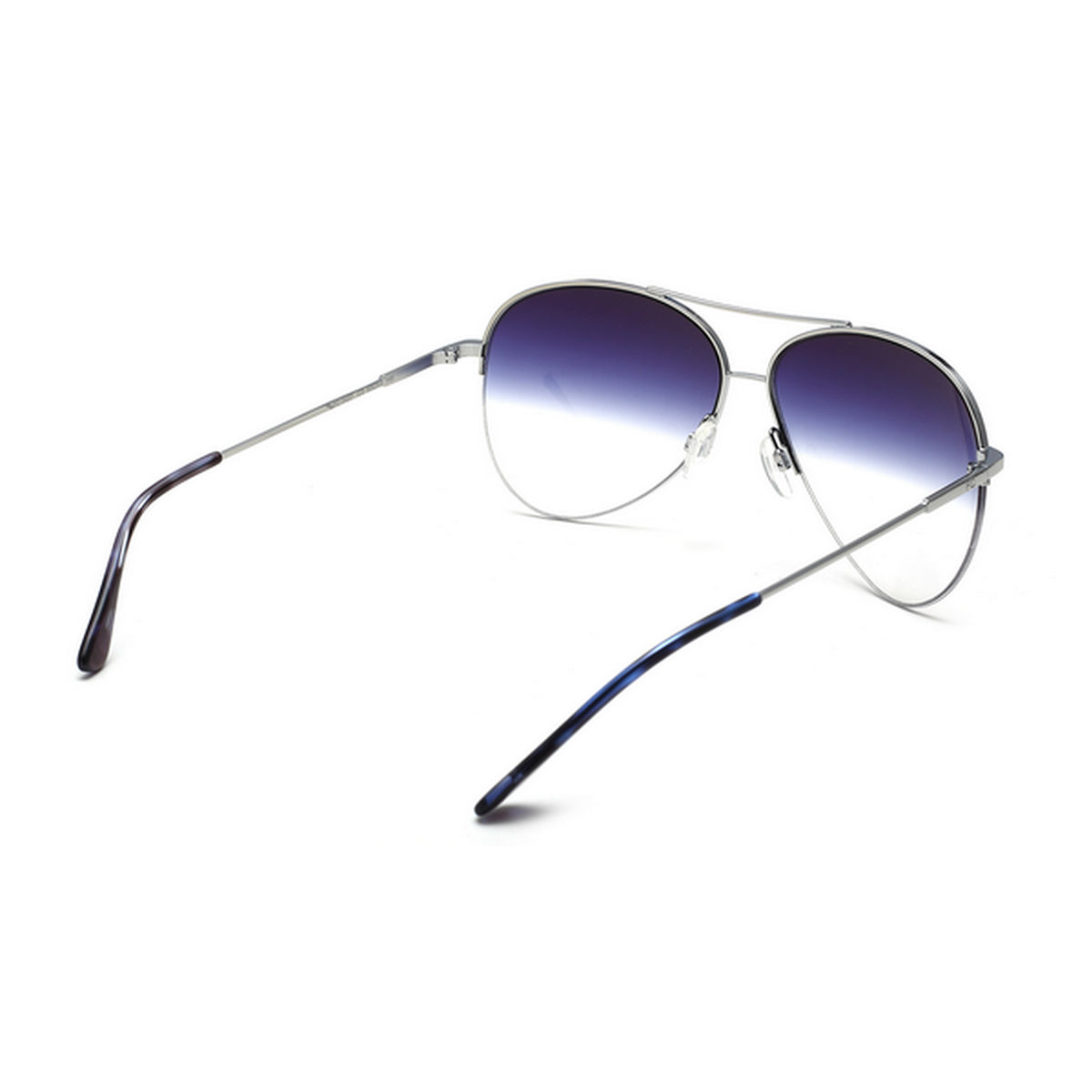 Buy French Connection Blue Gradient Lens Aviator Sunglass Half Rim ...
