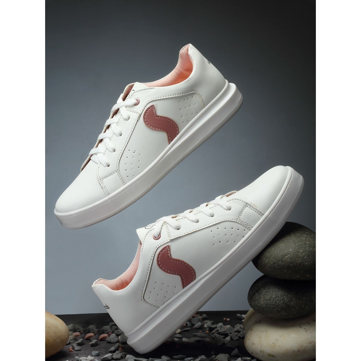 Buy SOLETHREADS Elan White Solid Women Sneakers Online