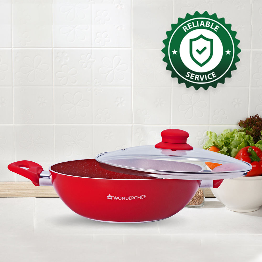 Wonderchef Royal Velvet Individual - Wok With Lid 24cm: Buy Wonderchef ...