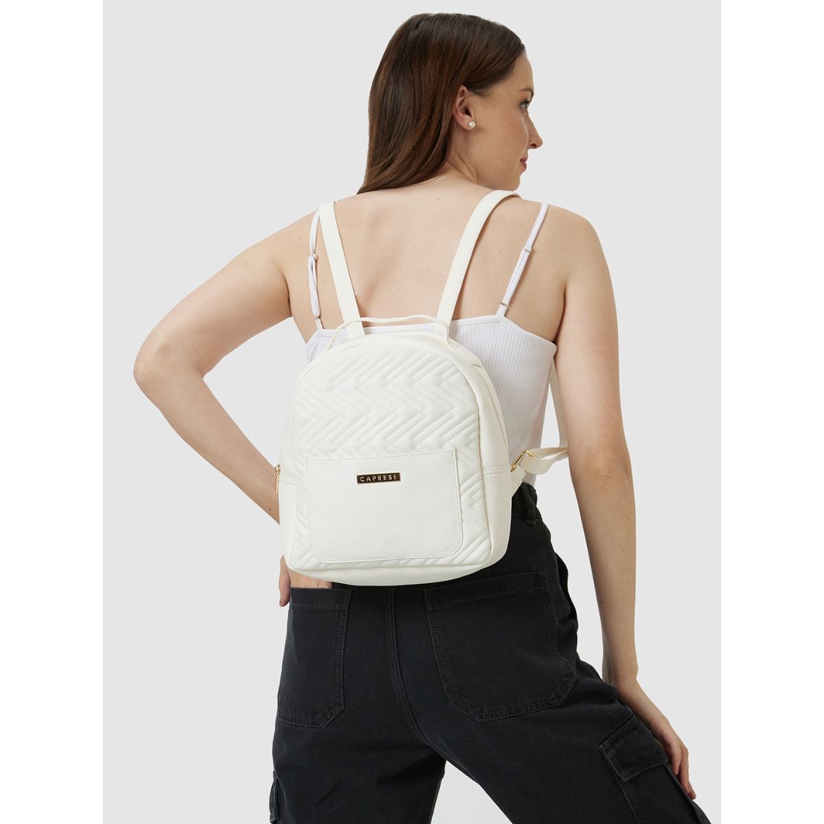 Buy Caprese Mavis Backpack Medium White Online