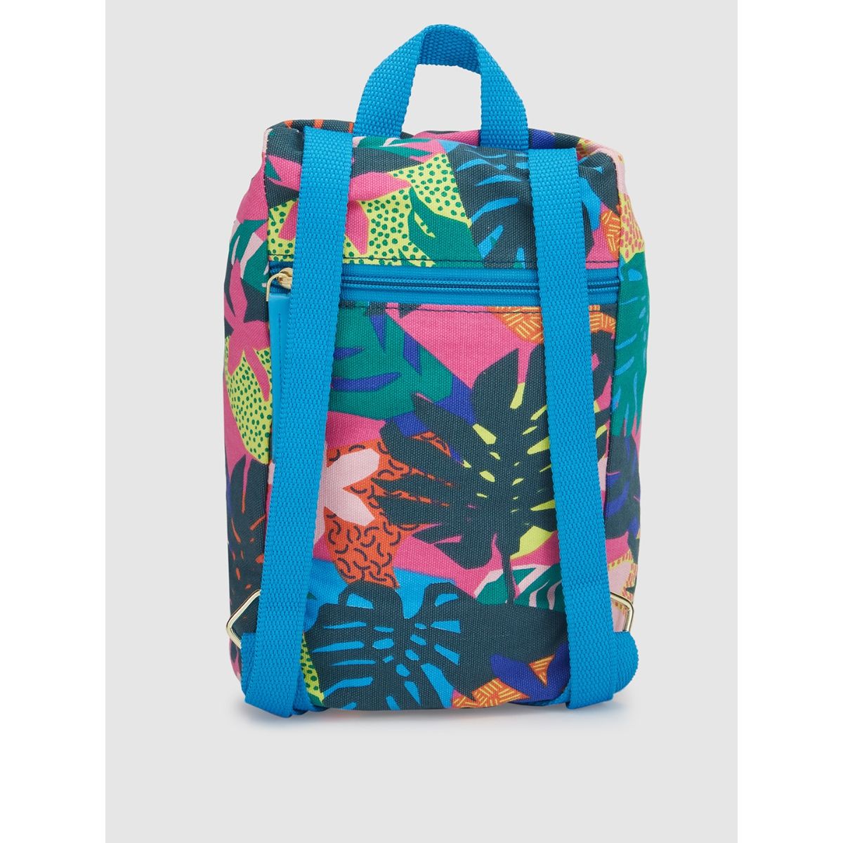 Buy Caprese Octavia Backpack Small Blue & Multi-Color Online