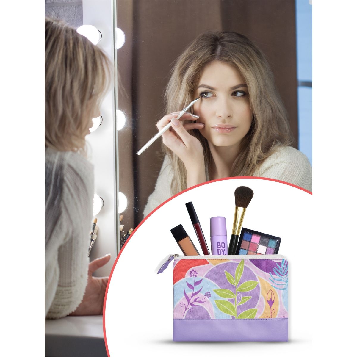 Buy Doodle Collection Fern Flow Cosmetics Pouch (M) Online