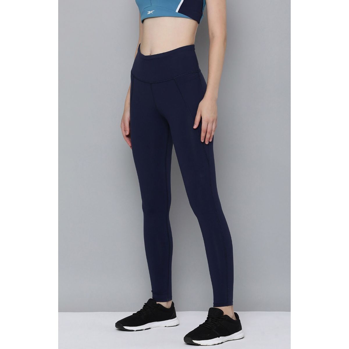 Buy Reebok Womens Navy Blue Lux Tights Online