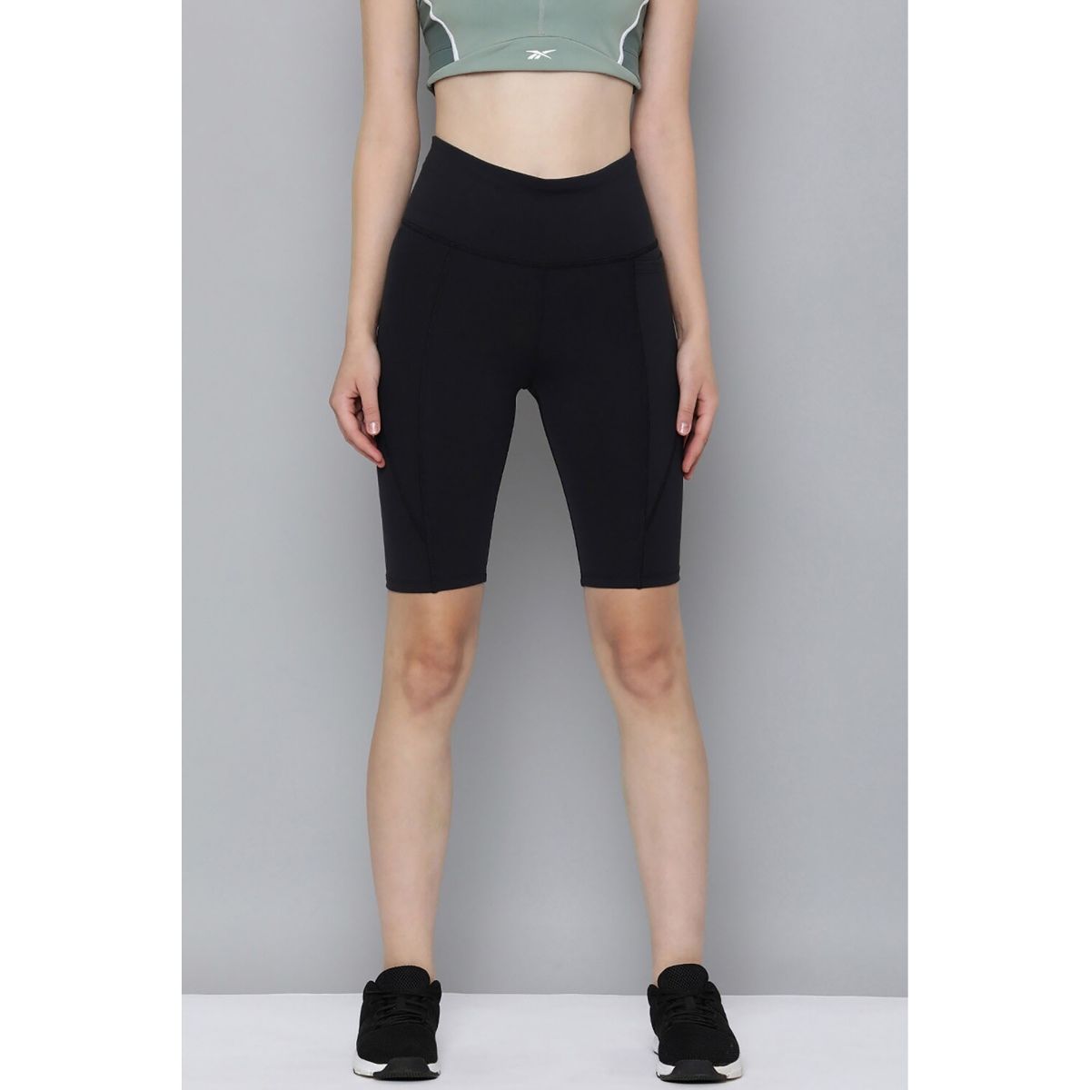 Buy Reebok Womens Black Lux High Rise Bike Shorts Online