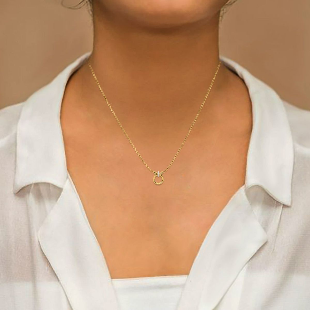 Buy Candere by Kalyan Jewellers BIS Hallmark 18K Yellow Gold and Certified Diamond Pendant for Women Online