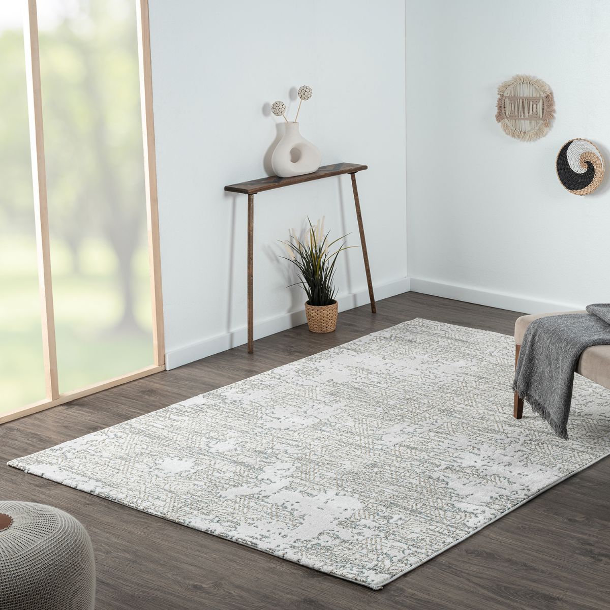 Buy OBSESSIONS Anti-static Polypropylene Machine Made Carpet , Grey Online