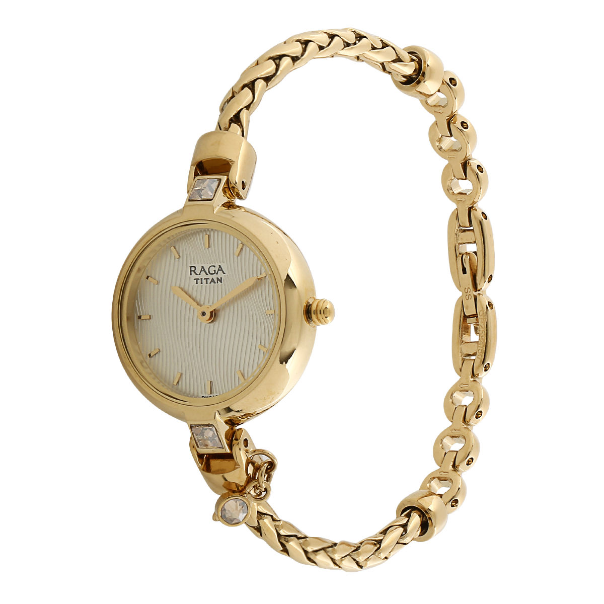 Titan Raga Espana Champagne Metal Strap Watch: Buy Titan Raga Espana ...