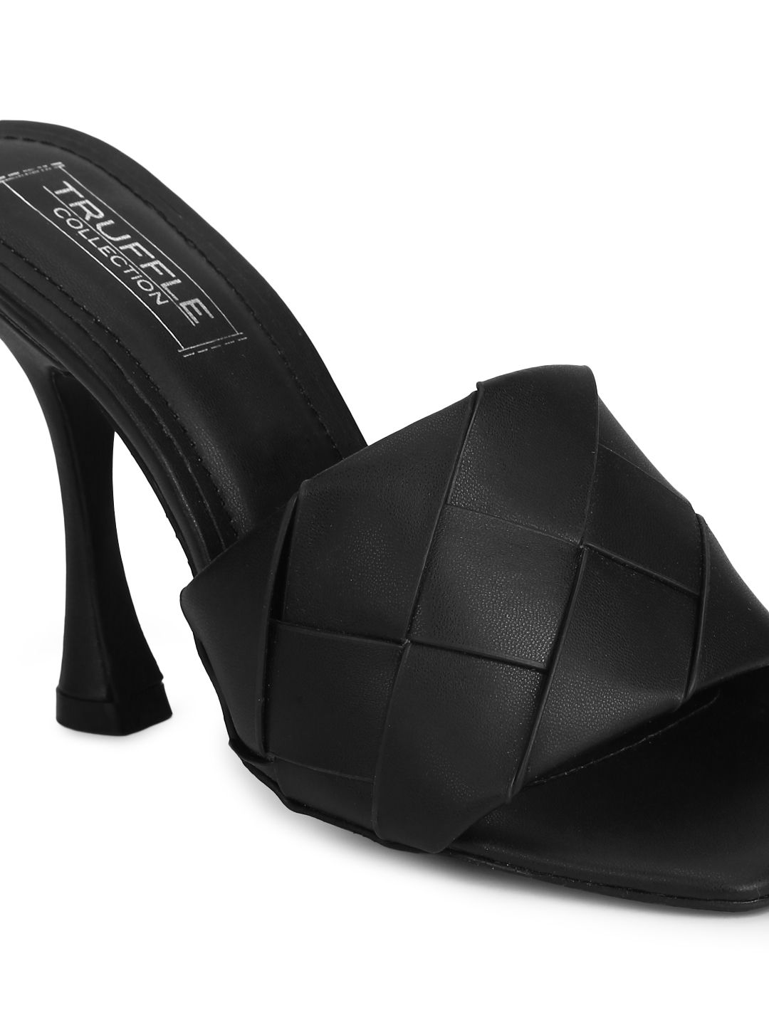 Truffle Collection Black Solid Heels: Buy Truffle Collection Black ...