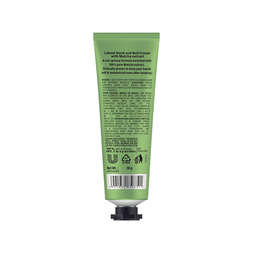 Lakme Hand And Nail Cream With Matcha Buy Lakme Hand And Nail Cream With