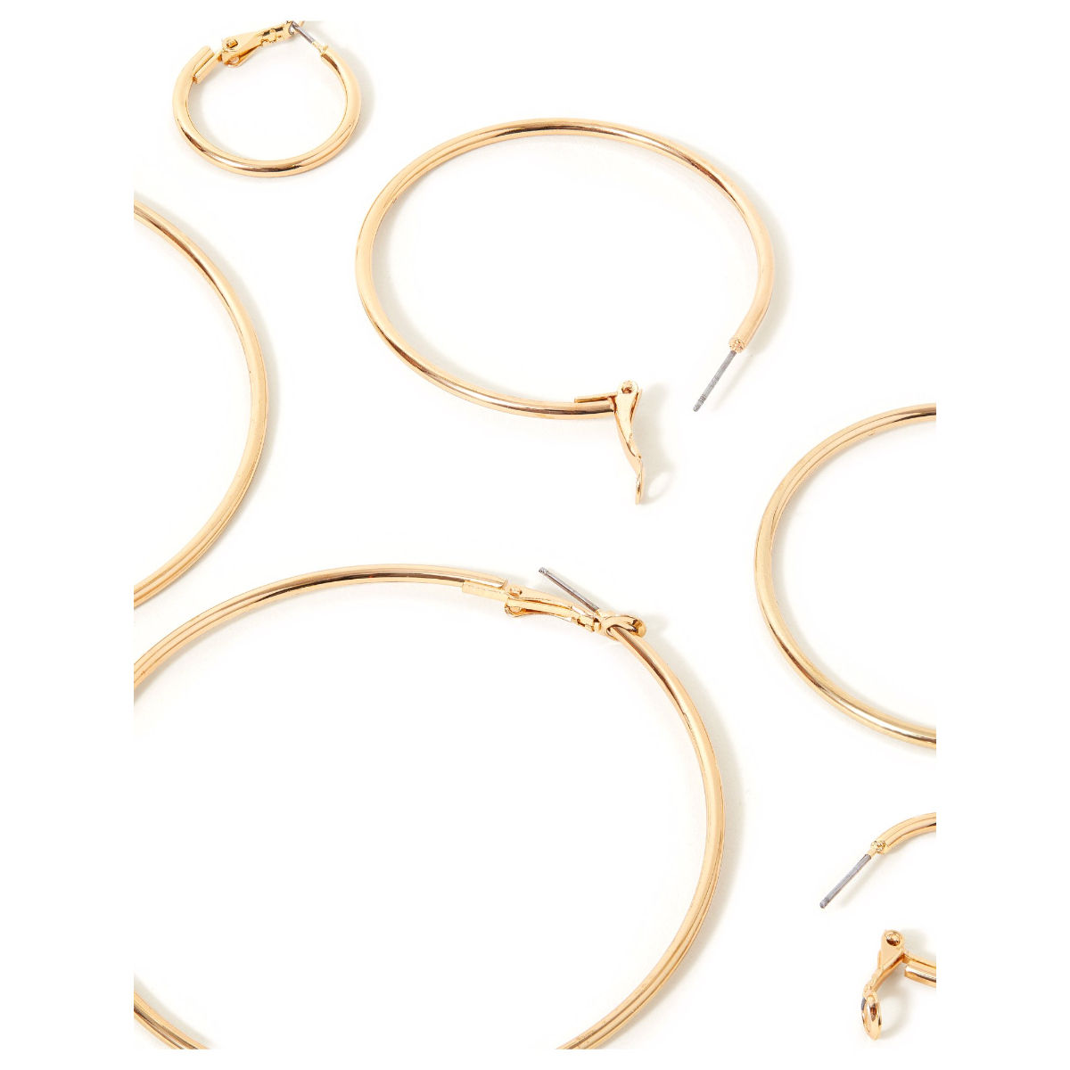 Buy Accessorize London Women's Gold Simple Hoop Multipack of 3 Online