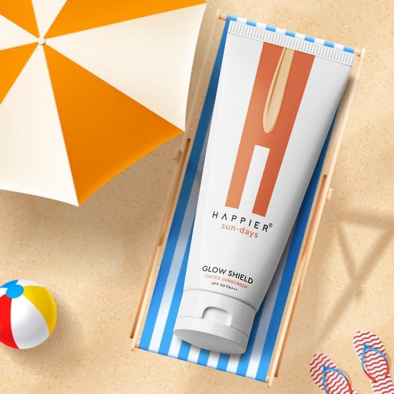 Buy Happier Sun-Days Glow Shield Tinted Sunscreen SPF 50 PA+++ For All ...