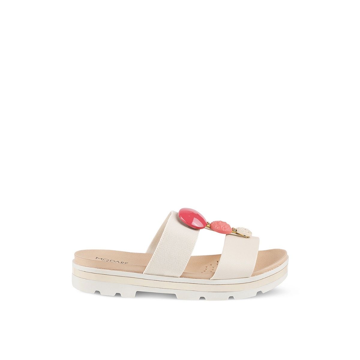 Buy MODARE Cream Flat Sandals Online