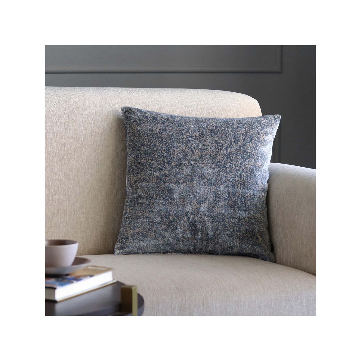 Buy GM Velvet Texture Square Cushion Cover with Zipper (Size: 16x16 ...