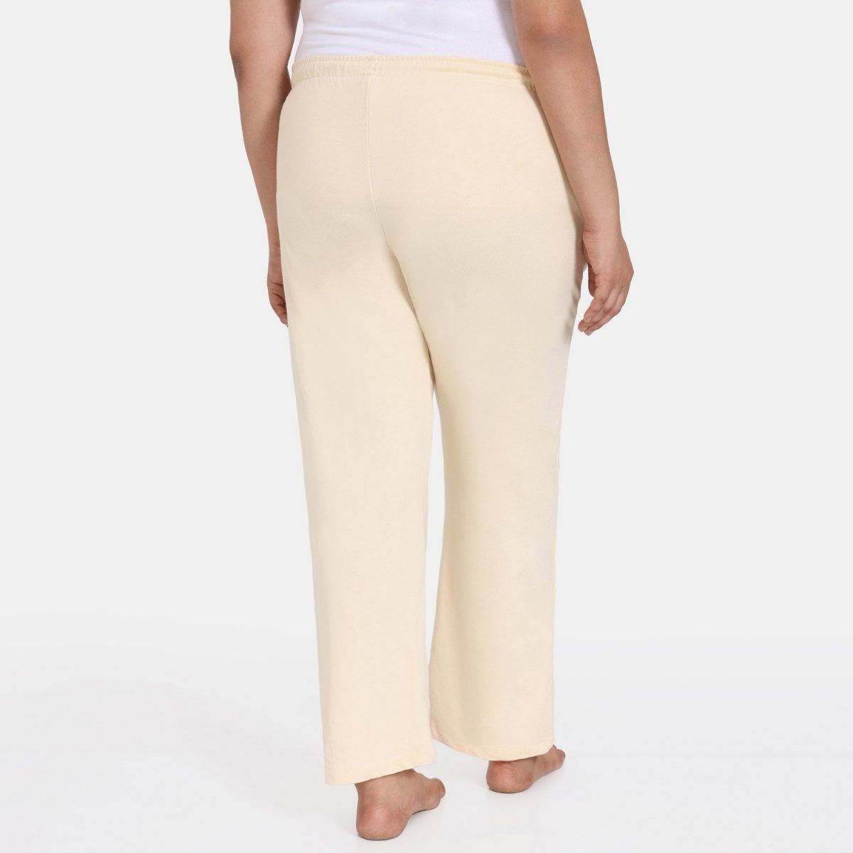 Buy Zivame True Curv Taash Knit Poly Lounge Bottom - Wood Ash Off White ...