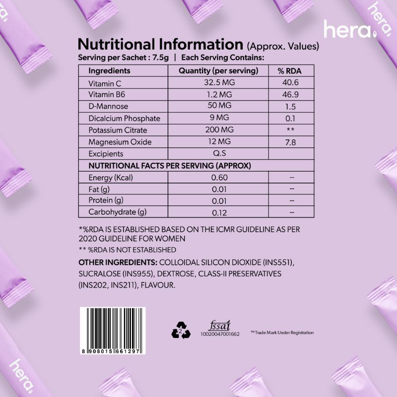 Buy Hera - Pee Healthy - Wellness Powder for Healthy Vaginal Balance ...