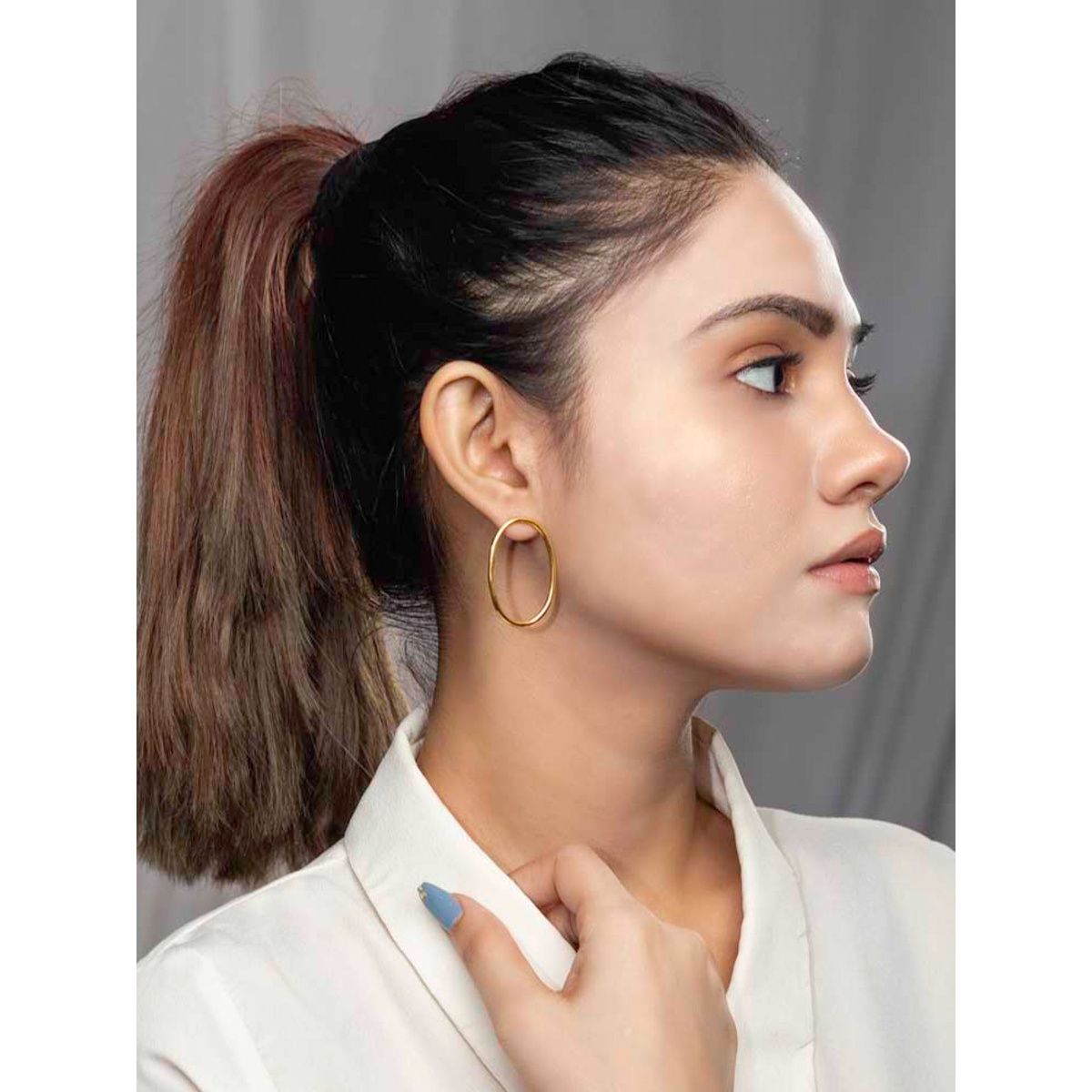 Buy Circular Drop Earrings with Push Back Closure Online