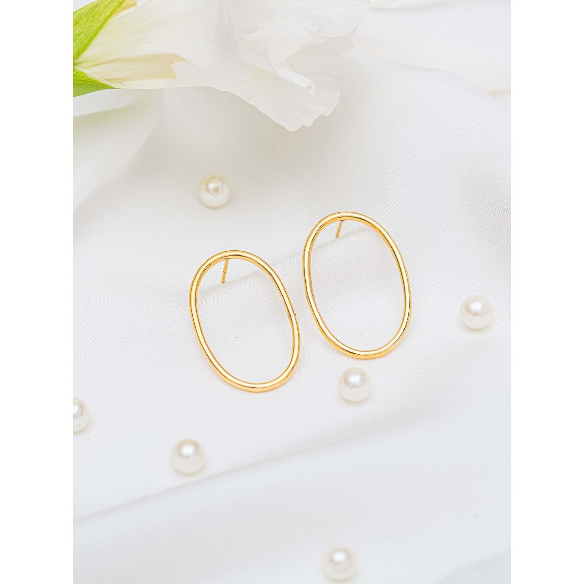 Buy Circular Drop Earrings with Push Back Closure Online