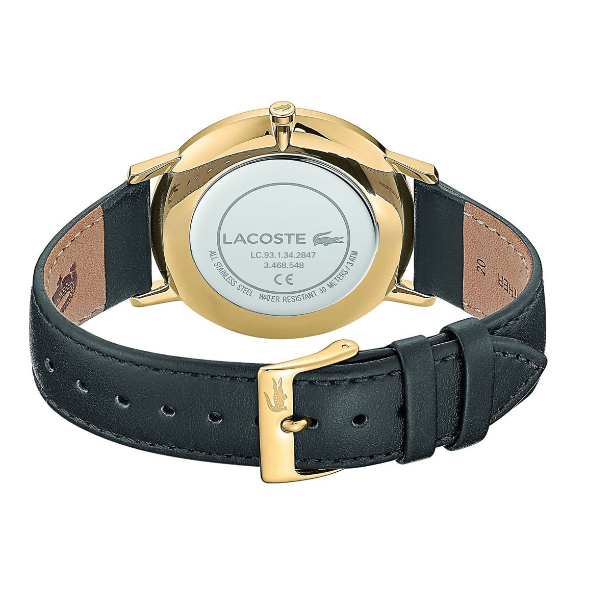 Lacoste Watches MOON 2011004 Black Dial Quartz Watch For Men: Buy ...