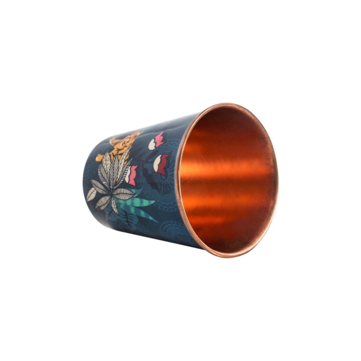 Buy Chumbak Forest Blue Copper Tumbler - Small Online