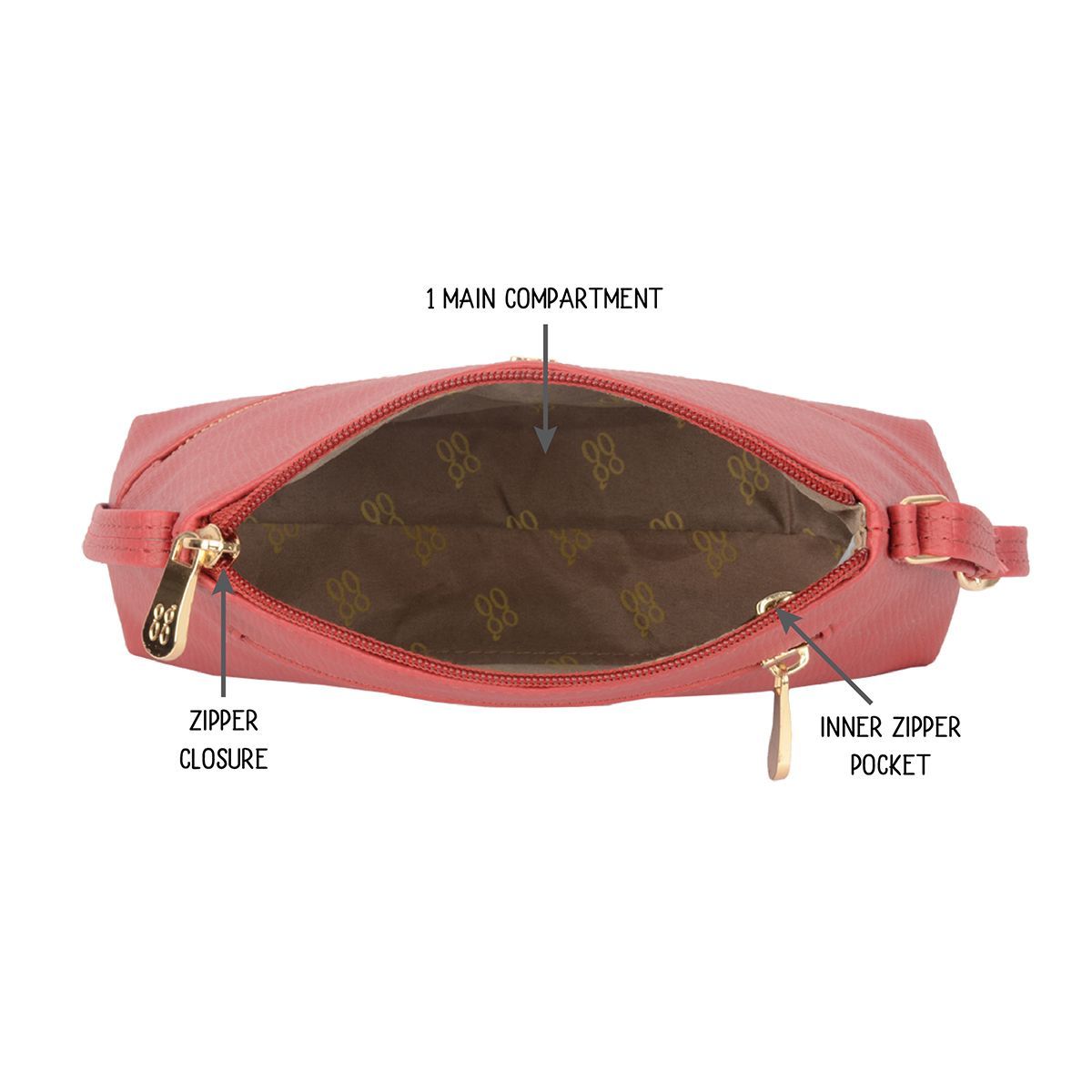 Buy Baggit Lupin Red Sling Bag Online